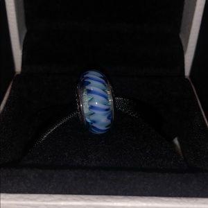 Pandora | Jewelry | Pandora Murano Glass Blue Charm | Poshmark